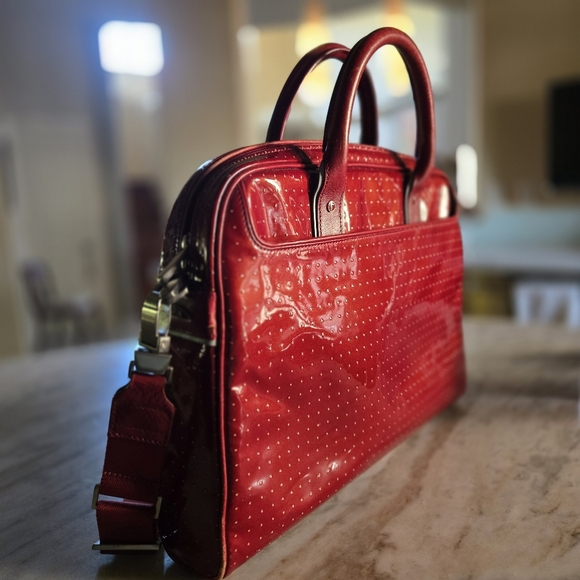 Tumi | Bags | Tumi Red Patent Leather Laptop Bag | Poshmark